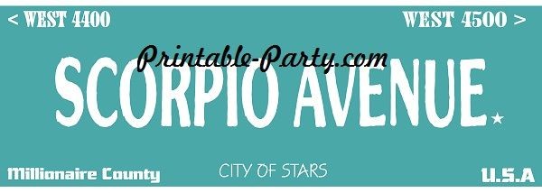 Scorpio Zodiac Street Signage JPEG Image