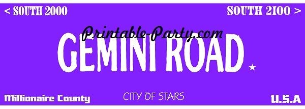 Gemini Zodiac Street Signage JPEG Image