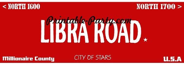 Libra Zodiac Street Signage JPEG Image