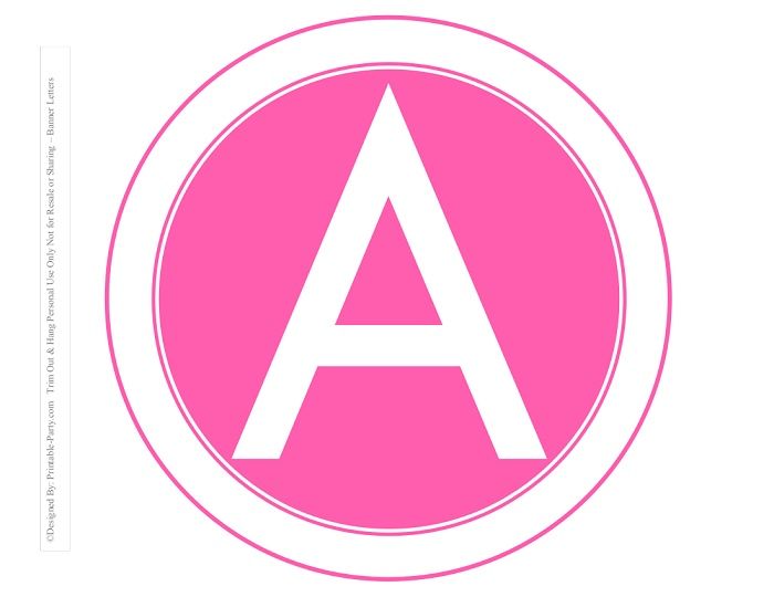 8-INCH-WHITE-HOT-PINK-CIRCLE-PRINTABLE-BANNER-LETTERS-A-Z-0-9