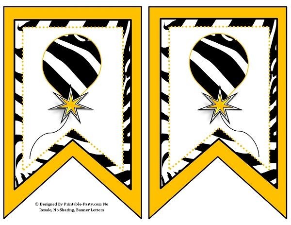 5-inch-swallowtail-golden-yellow-black-zebra-printable-banner-letters-a ...