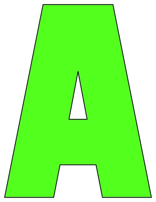 8X10.5 Inch Royal Blue Printable Letters A-Z, 0-9