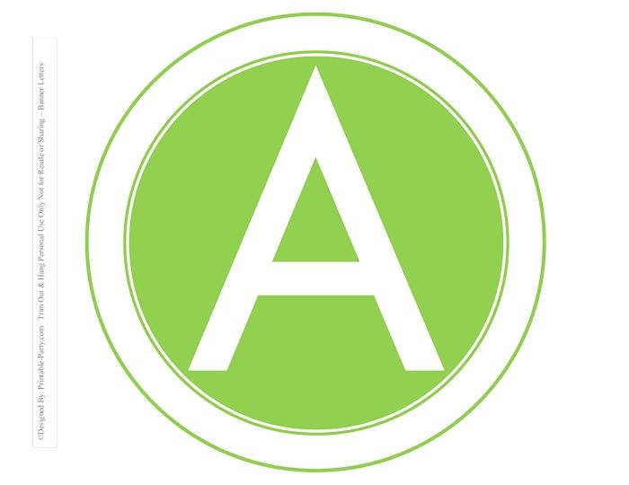8-INCH-WHITE-GREEN-APPLE-PRINTABLE-BANNER-LETTERS-A-Z-0-9