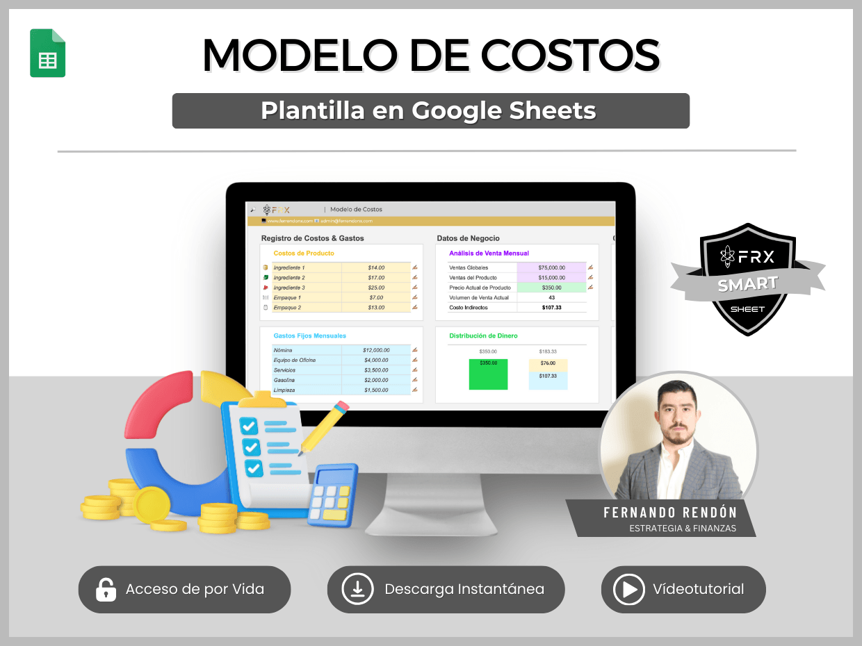 Modelo de Costos Sheets | $MXN