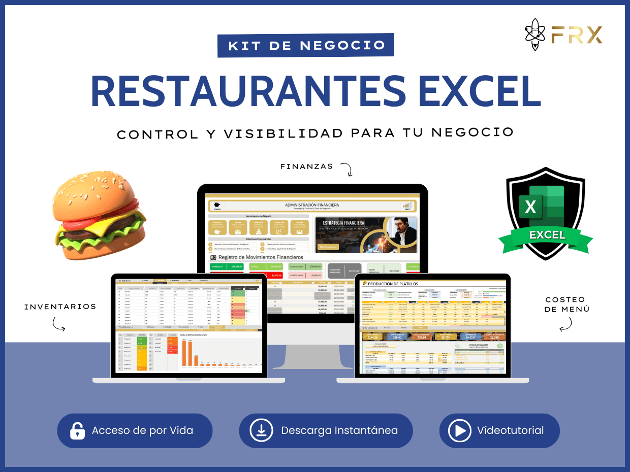 Kit Restaurantes Excel