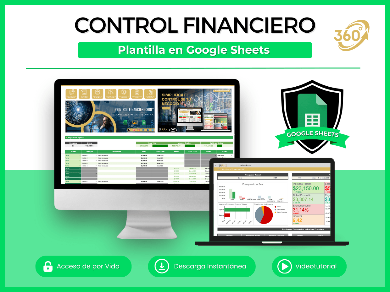 Control Financiero 360° Google Sheets | $MXN