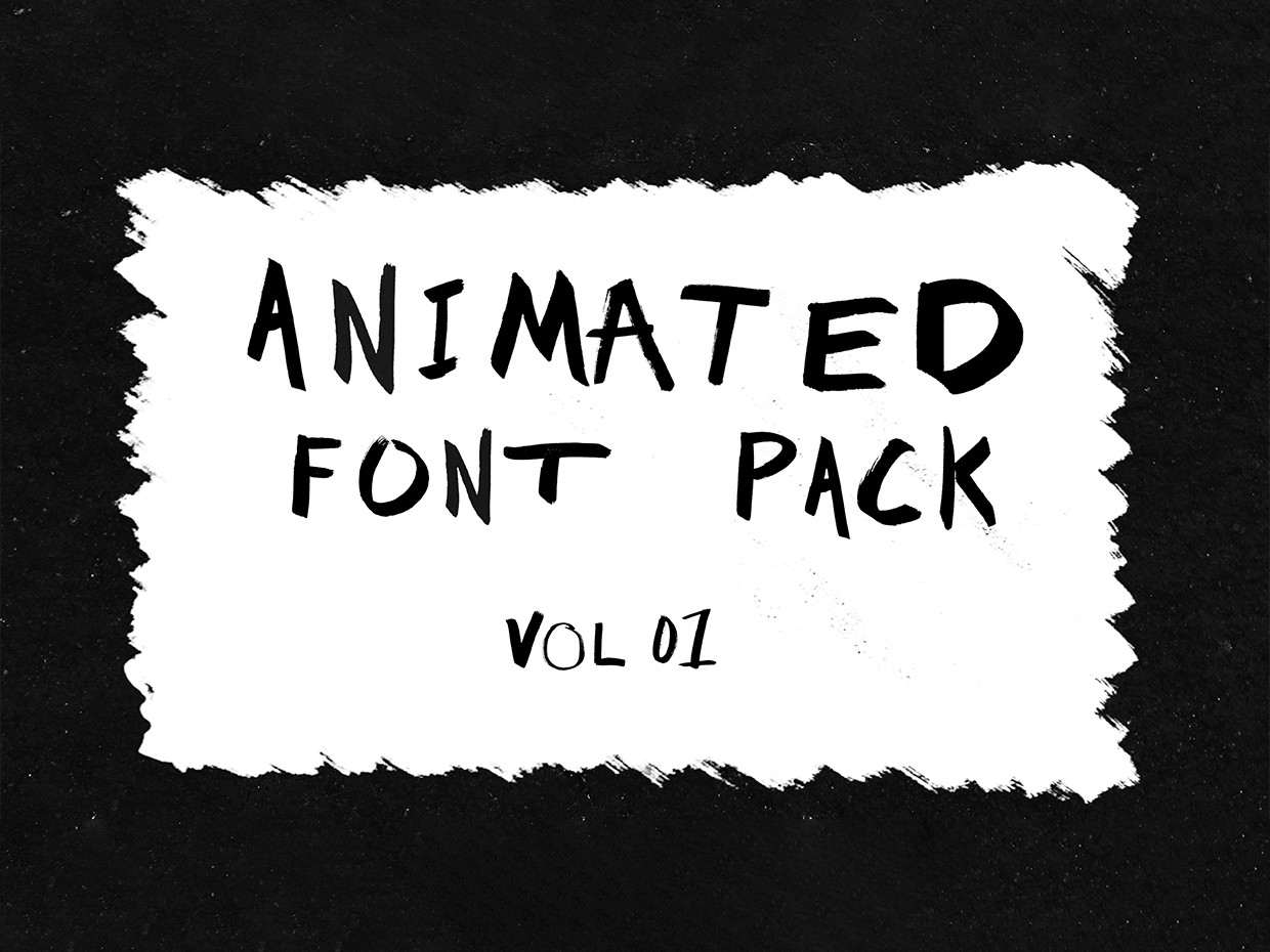 Hand Drawn Animated Font Pack Vol. 1