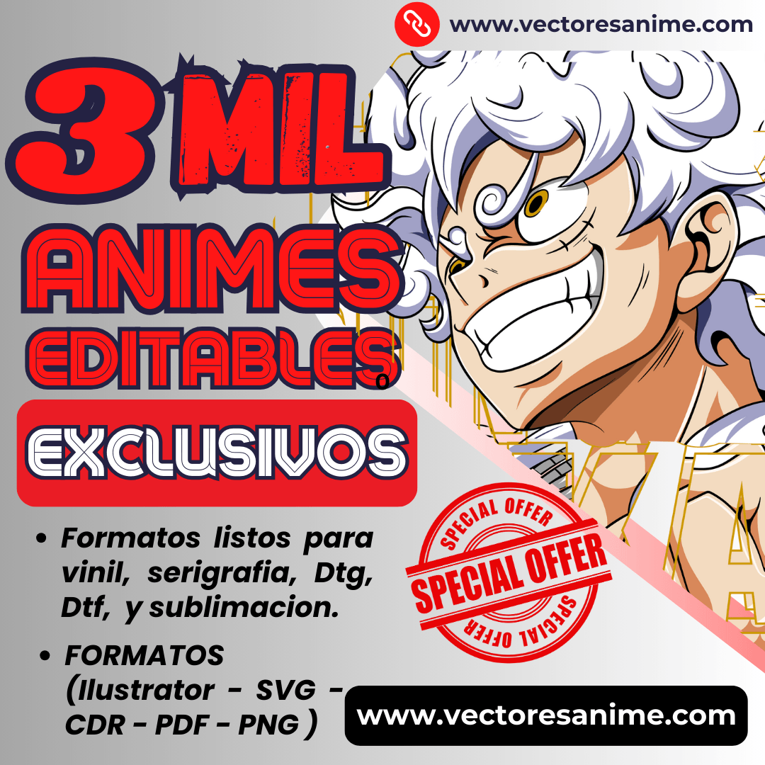 VECTORES ANIME, mega bundle anime, vectors anime,