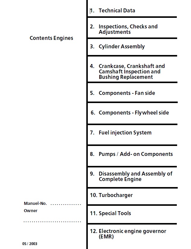 LIEBHERR D904 D906 D914 D916 D924 D926 DIESEL ENGINES WORSHOP SERVICE ...