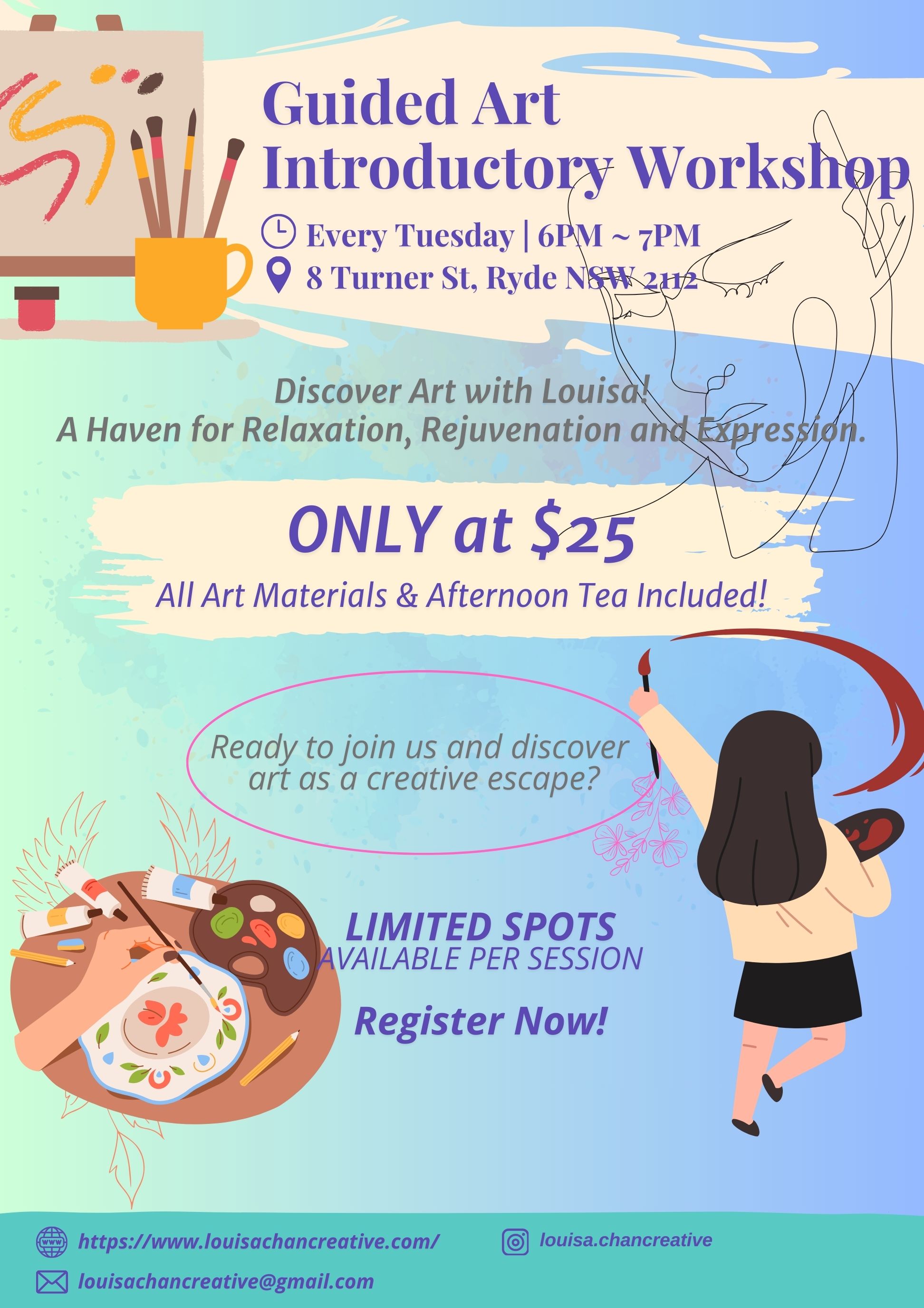 Louisa Chan Creative Art Introductory Workshop | Healing & Self-Expression Through Art