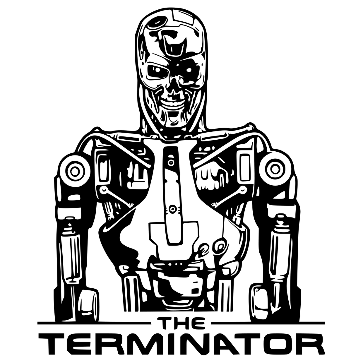 Picture Digital File Digital Art The Terminator Robot T-800 Skynet Cut ...
