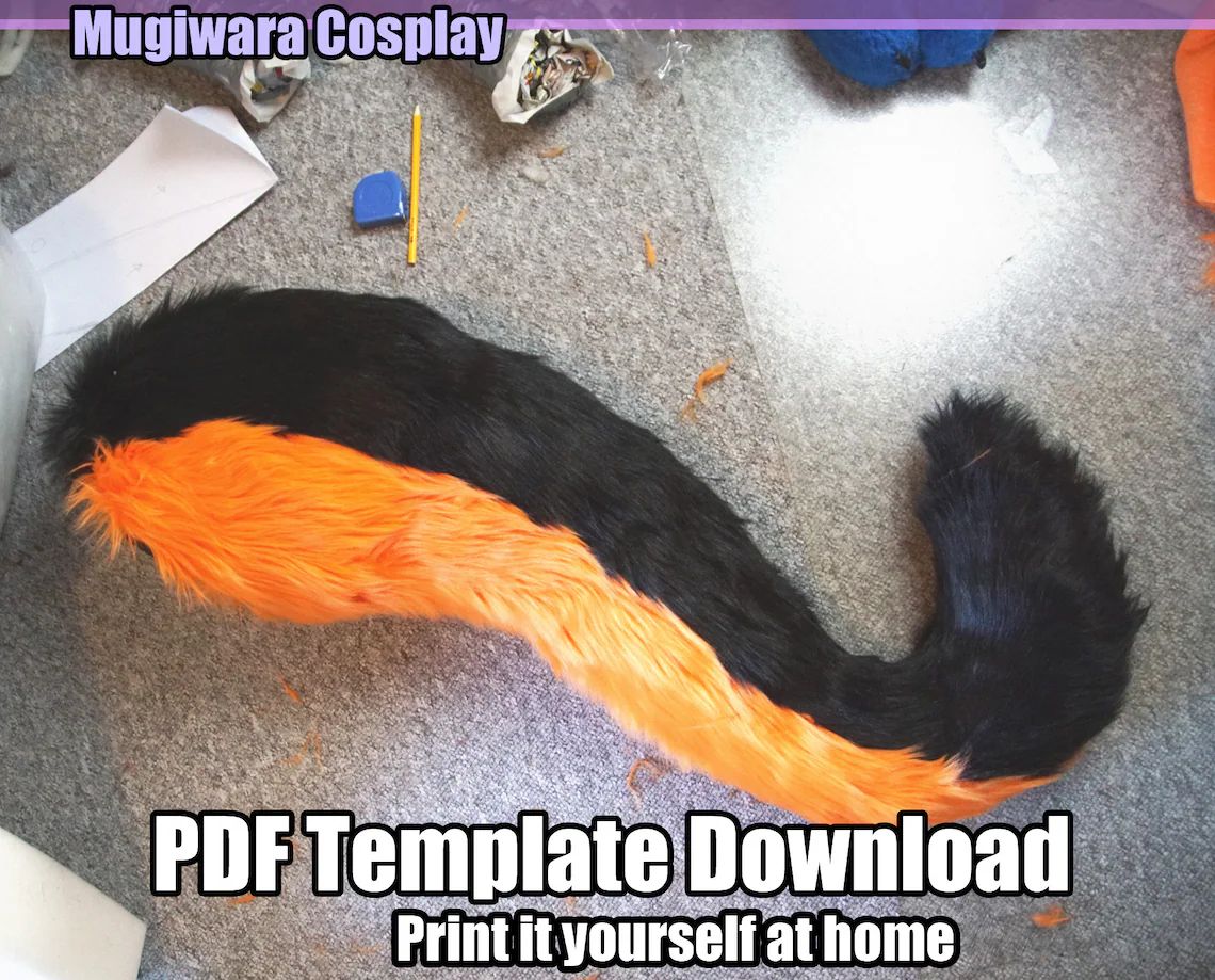 DIGITAL Sergal Tail Pattern for Fursuits - PDF Download