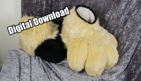 DIGITAL Stompy Sock Paws Pattern for Fursuits - PDF Do