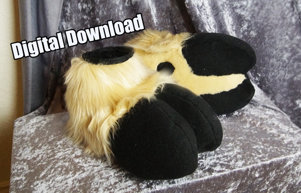 DIGITAL Sock Paw Hooves Pattern for Fursuits - PDF Dow