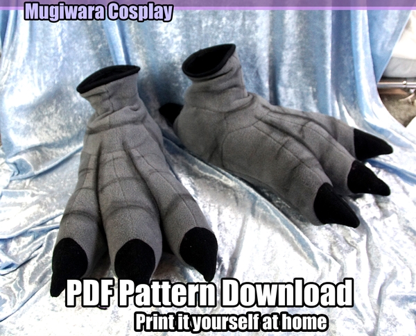DIGITAL Bird Sock Paws Pattern for Fursuits - PDF Down