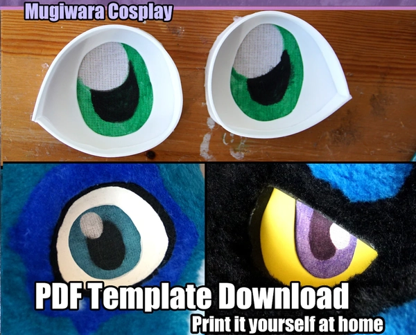 DIGITAL Toony Eye Templates For Fursuits - PDF Downloa