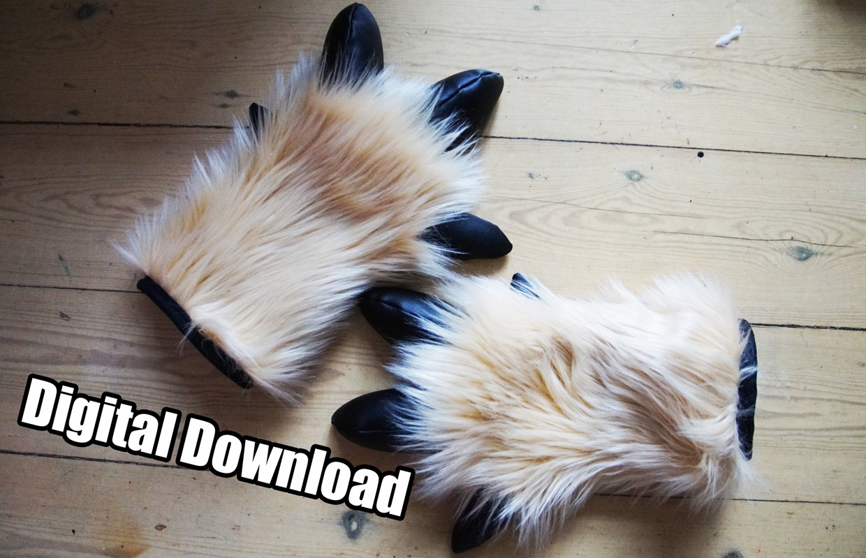 DIGITAL Deer Hand Paw Pattern for Fursuits - PDF Download
