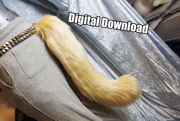 DIGITAL Feline Tail Pattern for Fursuits - PDF Downloa