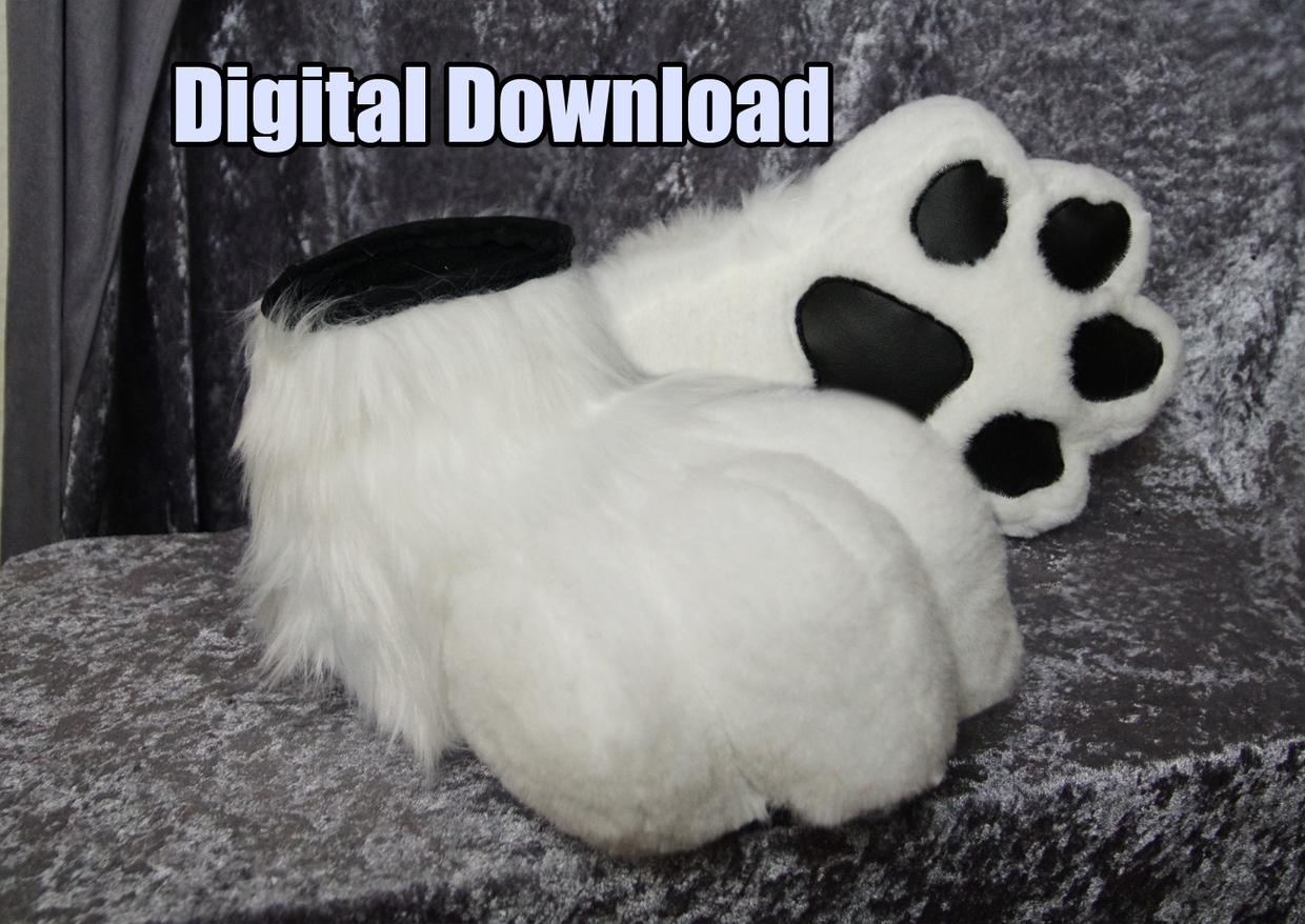 DIGITAL Sock Paws Pattern for Fursuits - PDF Download