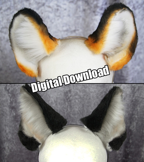 DIGITAL Feline Headband Ears Patterns - PDF Download