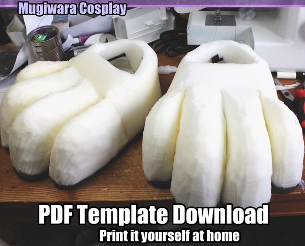 DIGITAL Foam Feet Base Template for Fursuits - PDF Dow