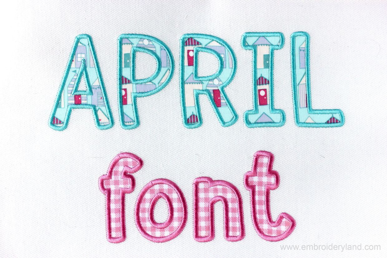 Applique Machine Embroidery Font Cute Alphabet for Personalization 4 ...