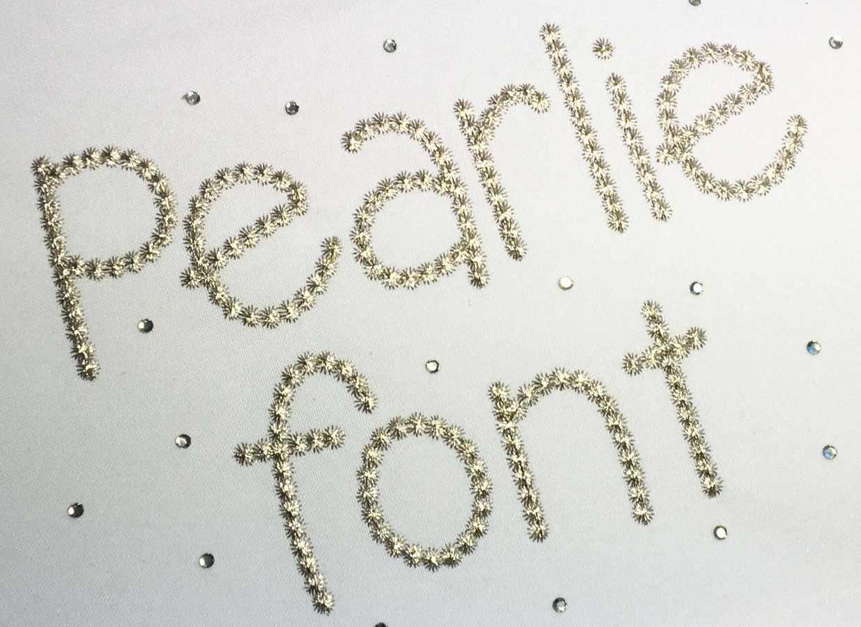 Pearlie Embroidery Font 4 sizes BX included! AL026