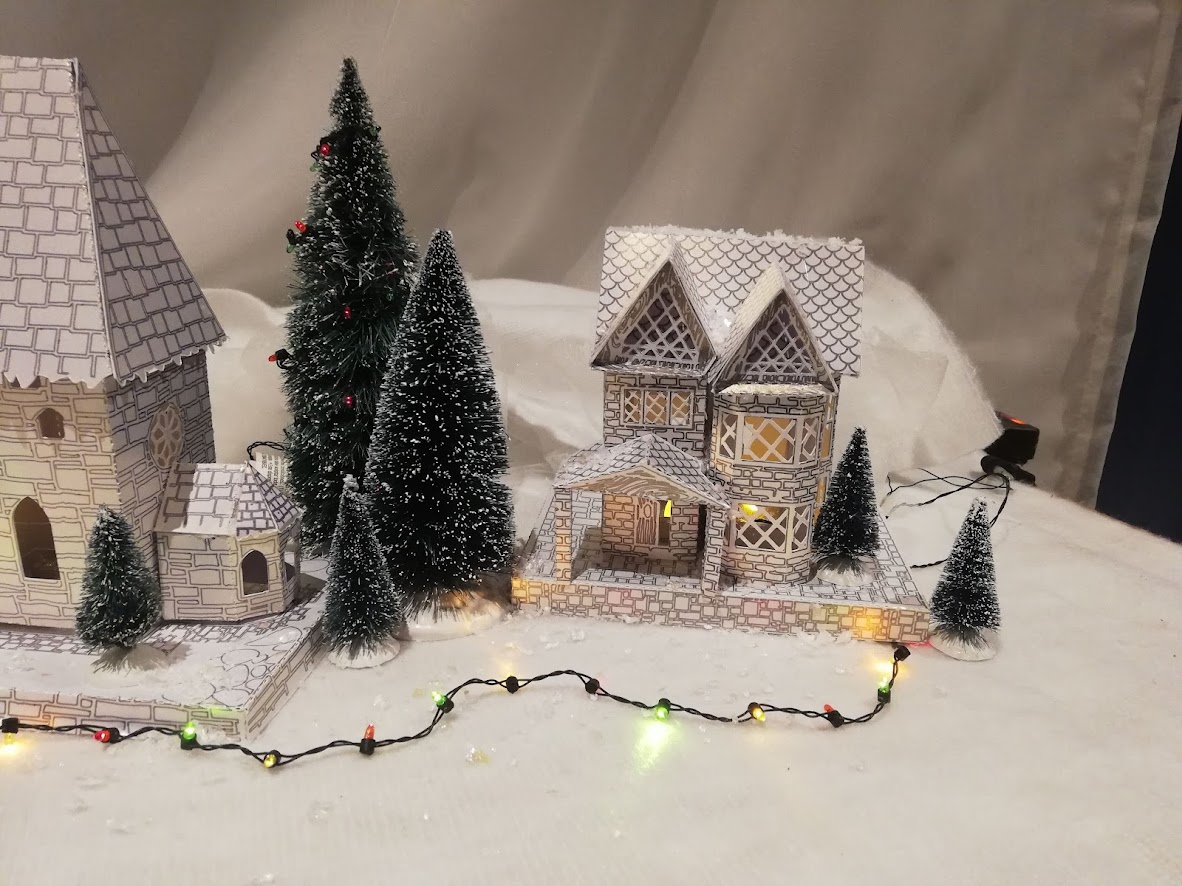 3D Christmas village Bundle SVG DXF PNG