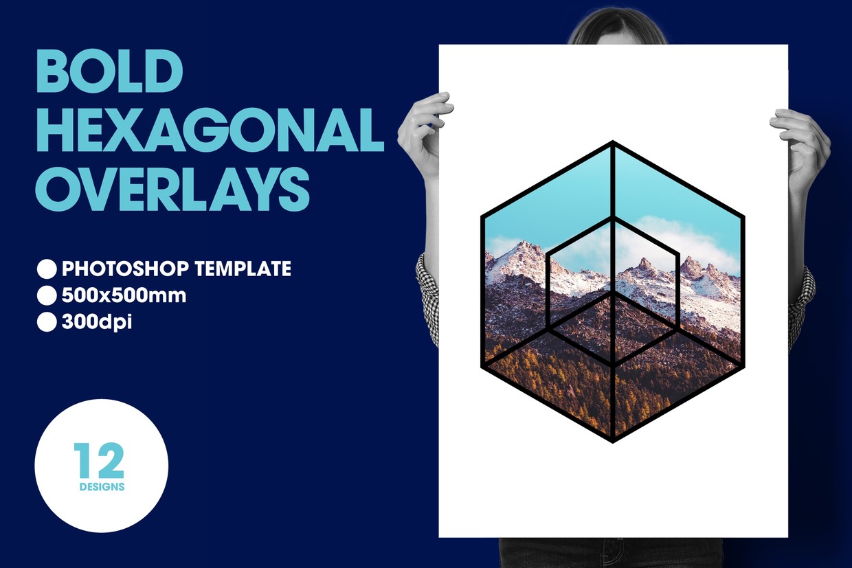Bold Hexagonal Overlays