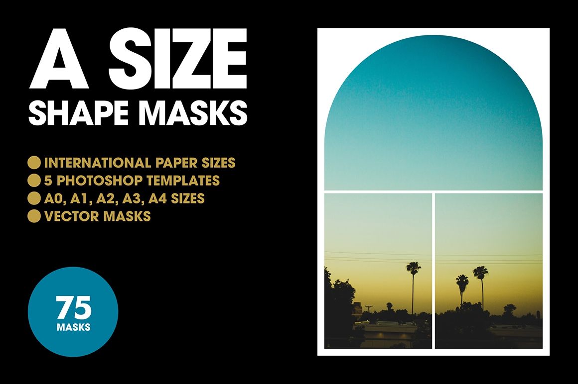 A Size Shape Masks - 5 PSD Templates