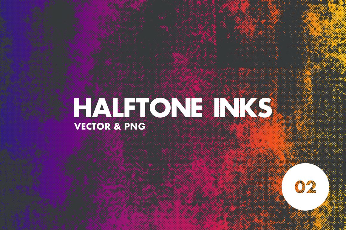 Halftone Inks 02 - Vector & PNG