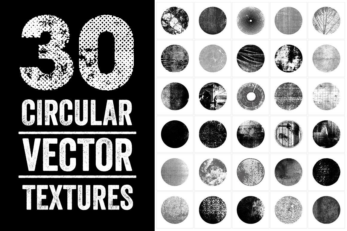 30 Vector Circular Textures