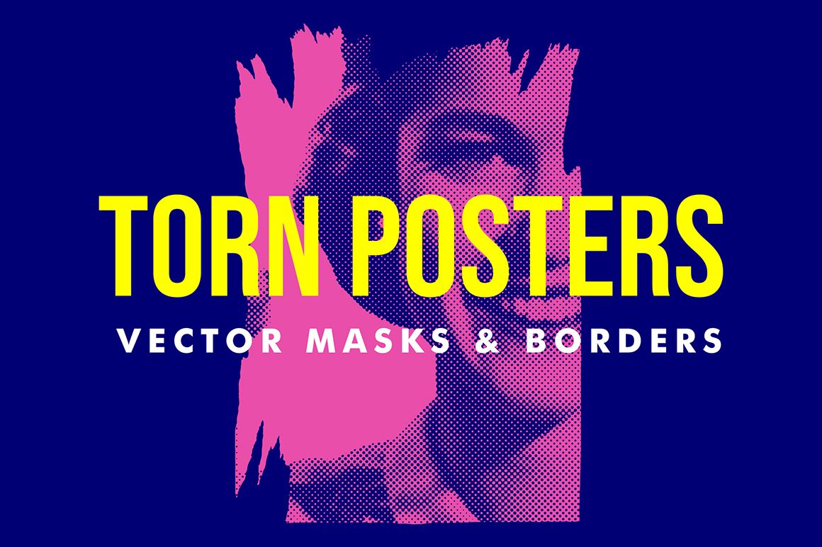 Torn Posters Vector Masks & Borders