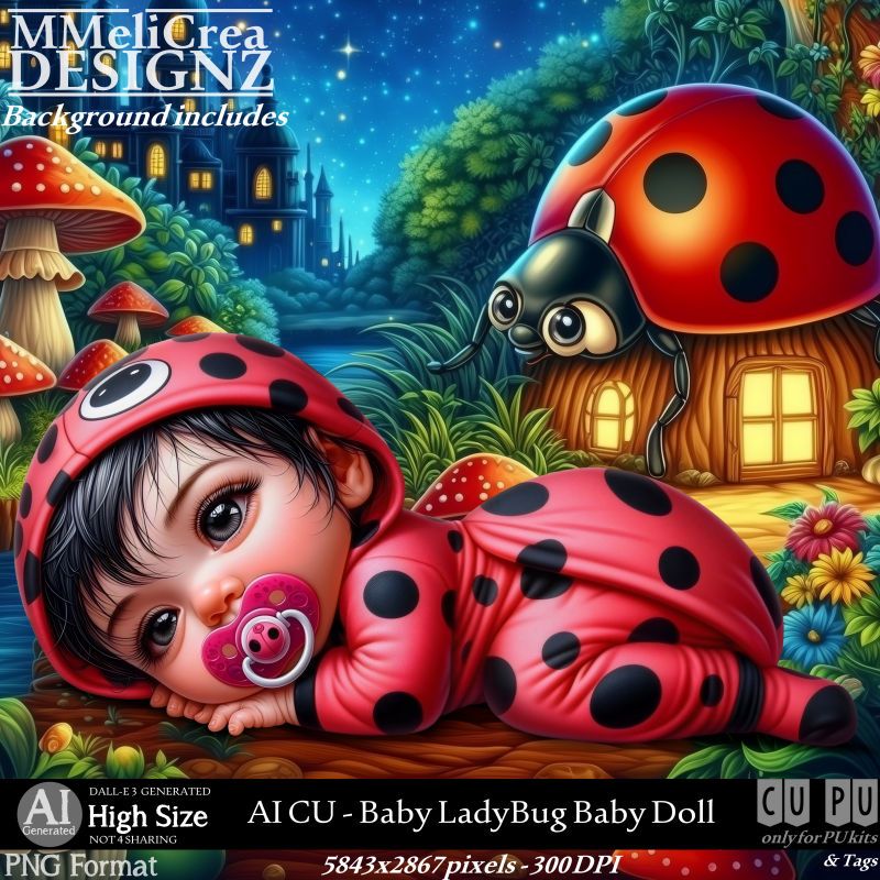 MMD - AI - CU Baby LadyBug Baby Doll