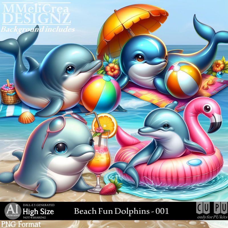 MMD - AI - Beach Fun Dolphins - CU001