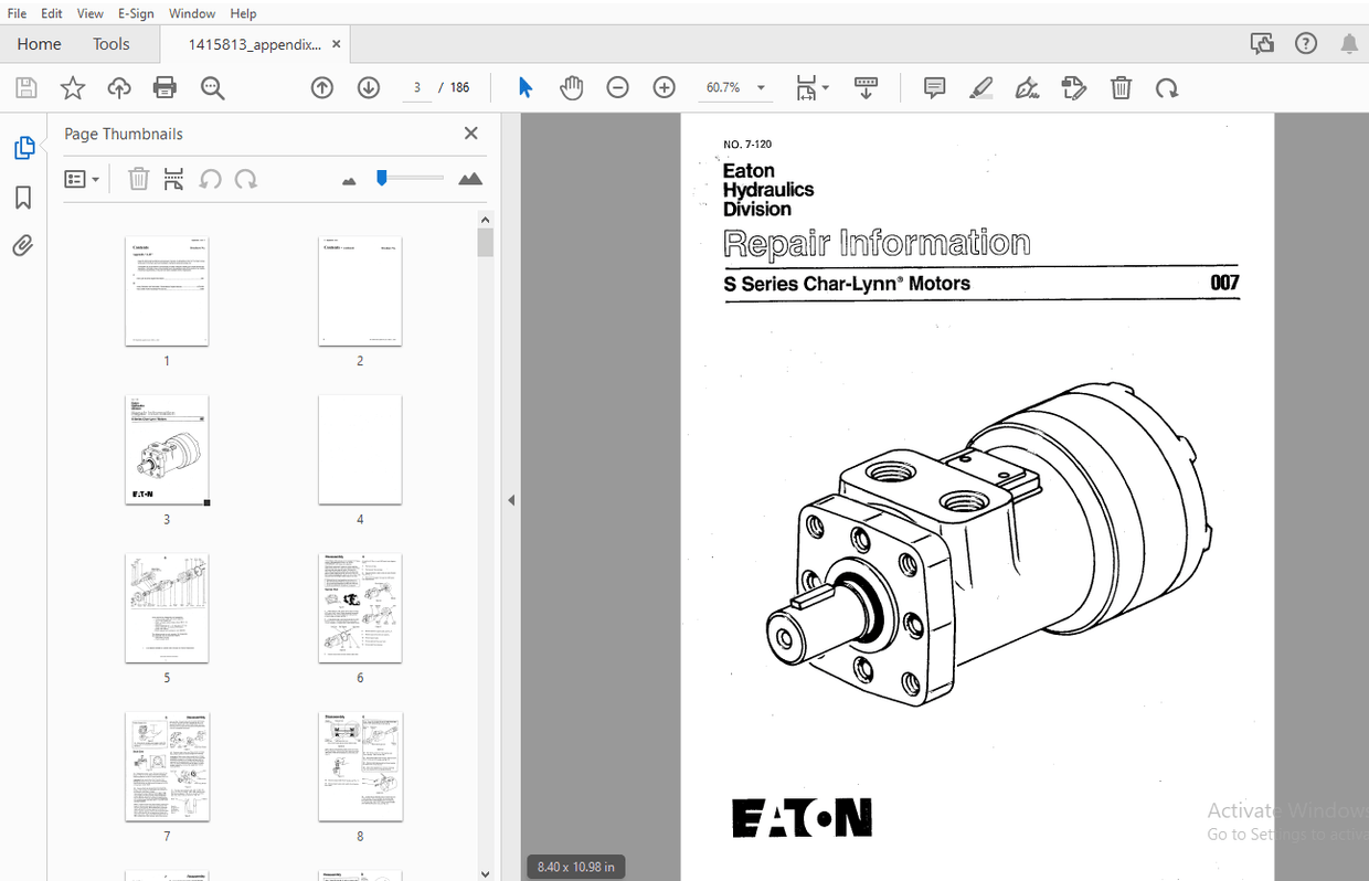 Eaton S Series Char-Lynn Motor Repair Manual 1415813 – PDF DOWNLOAD