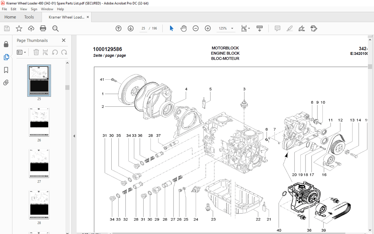 KRAMER Allrad Wheel loader 480 Spare Parts List Manual – PDF DOWNLOAD