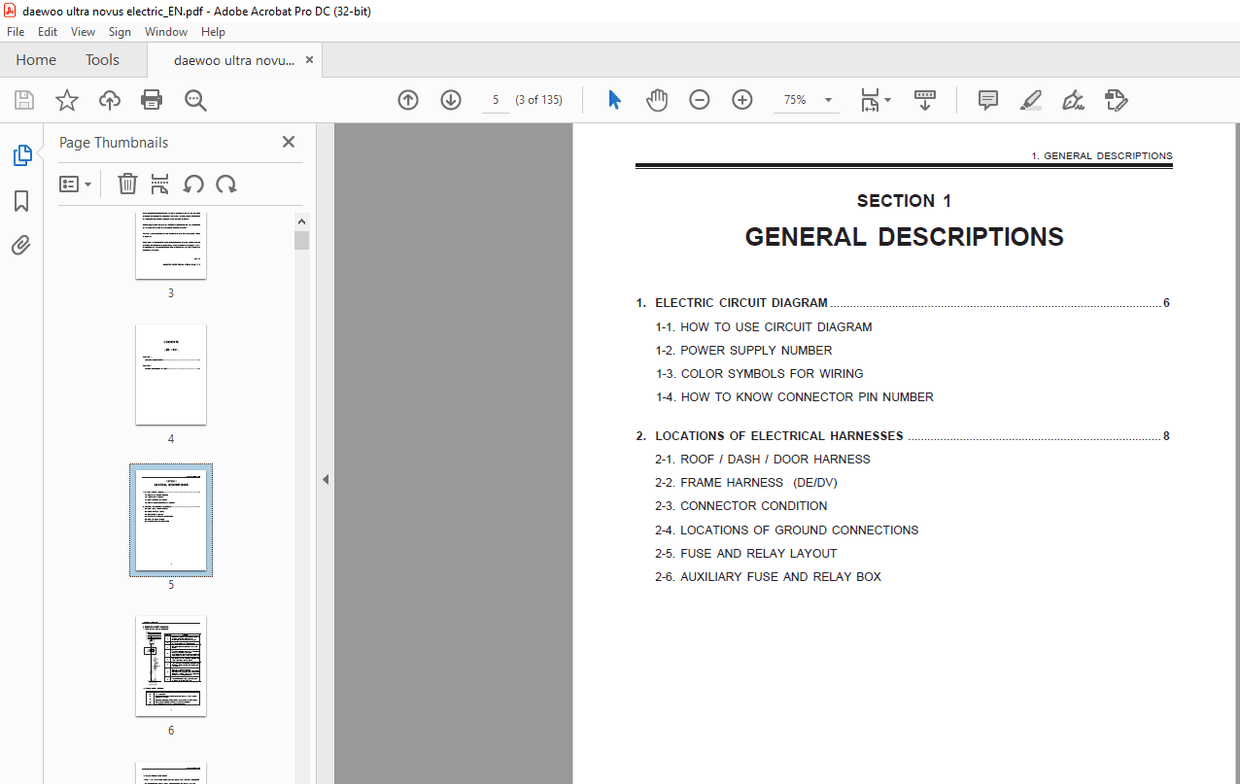 Daewoo Doosan Truck ultra novus electric Manual - PDF DOWNLOAD