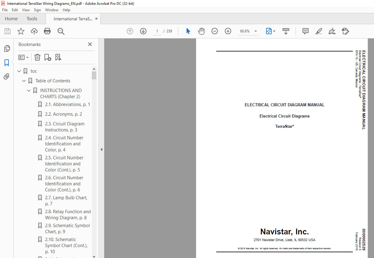 Navistar International Truck TerraStar Wiring Diagrams Manual - PDF ...