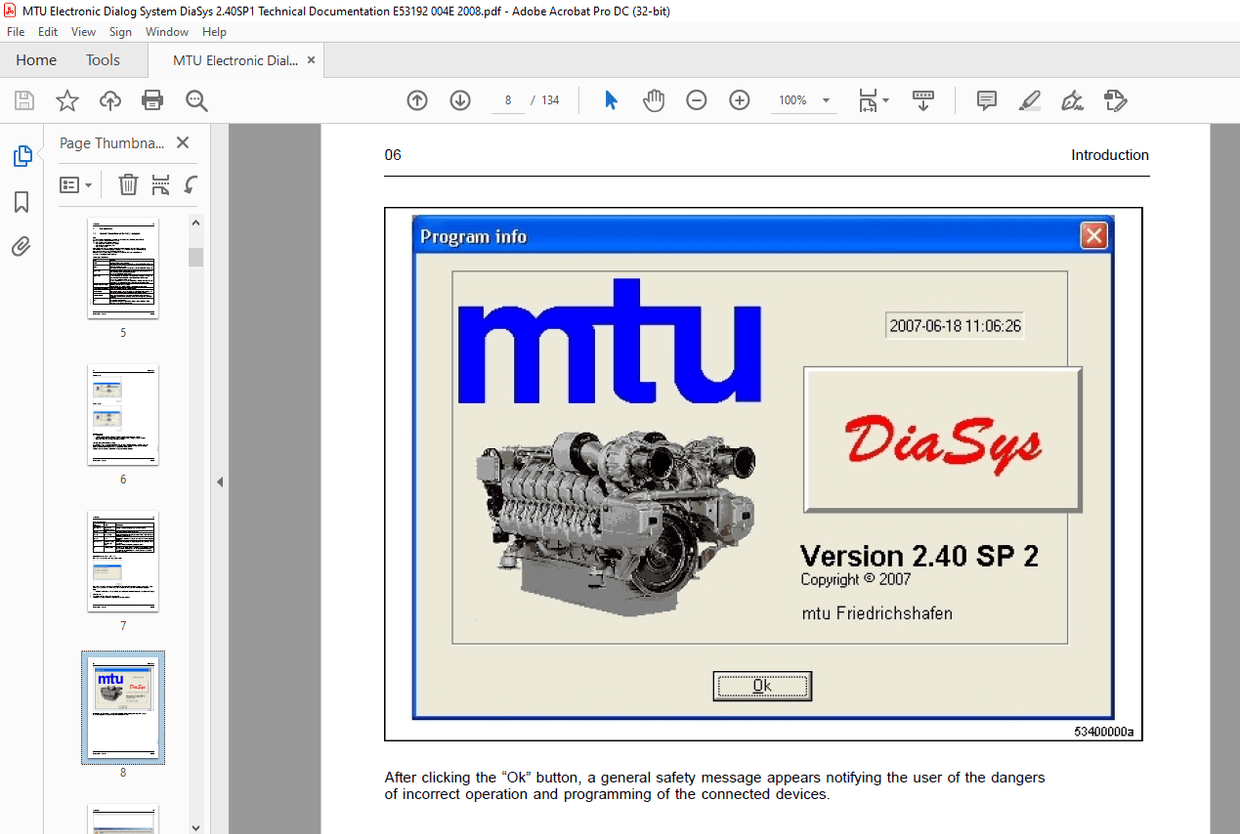 MTU Electronic Dialog System DiaSys®2.40SP1 Technical Documentation ...