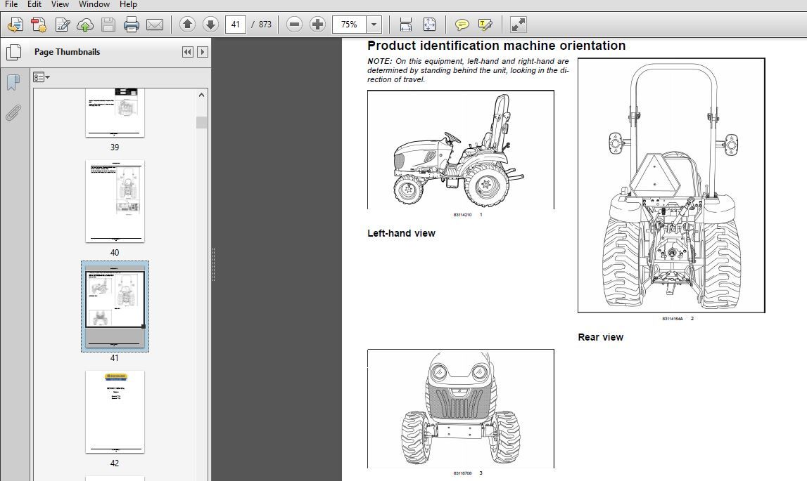 New Holland Tractor Boomer 20, Boomer 25 Service Manual