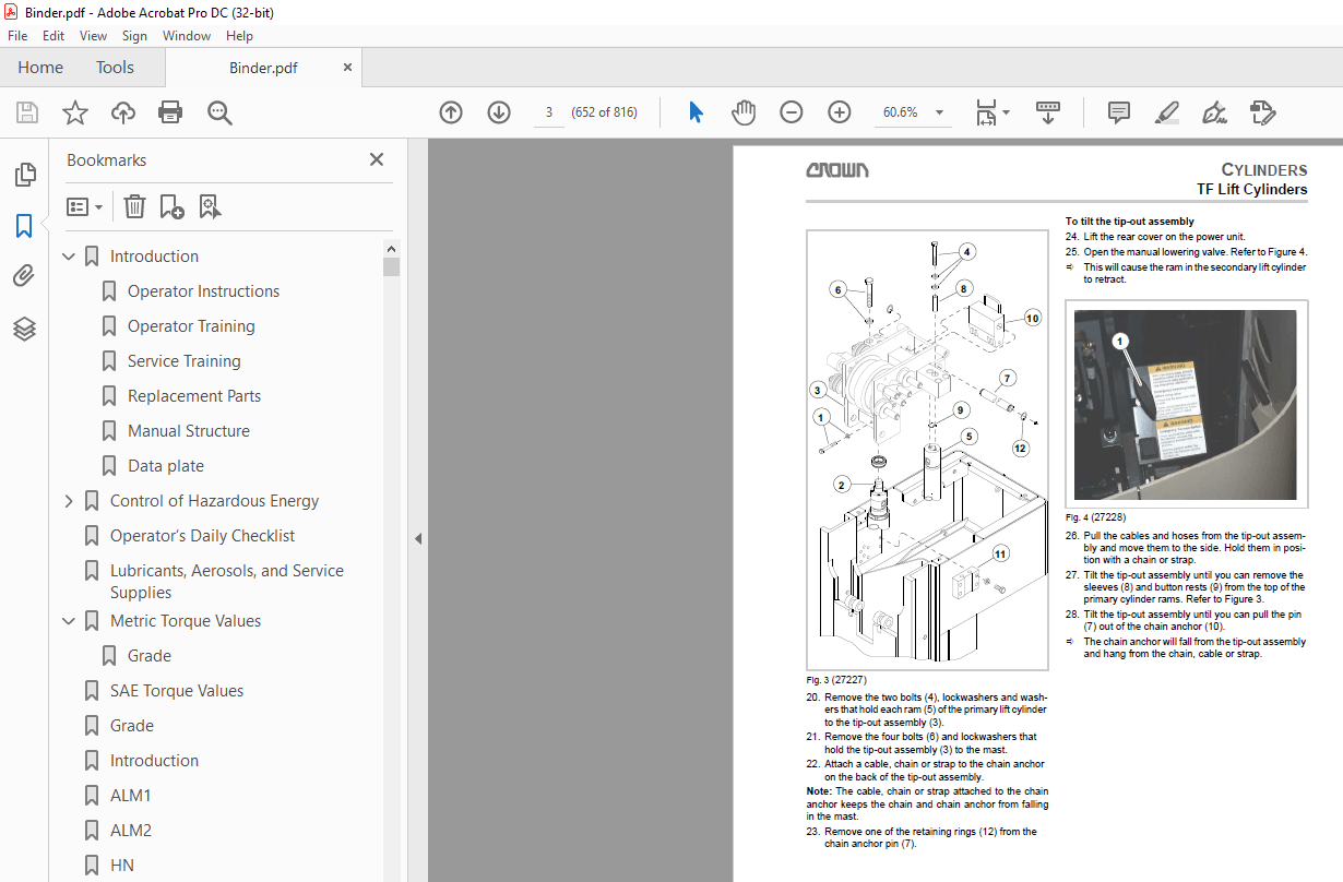 Crown Forklift TSP 7000 Series Service Manual – PDF DOWNLOAD