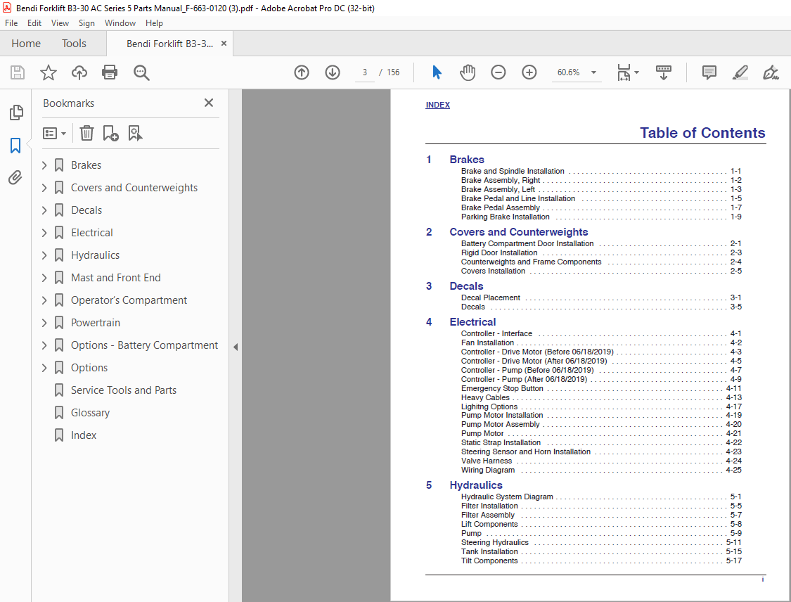 Landoll Bendi Forklift B330 AC Series 5 Articulated Counterbalance ...