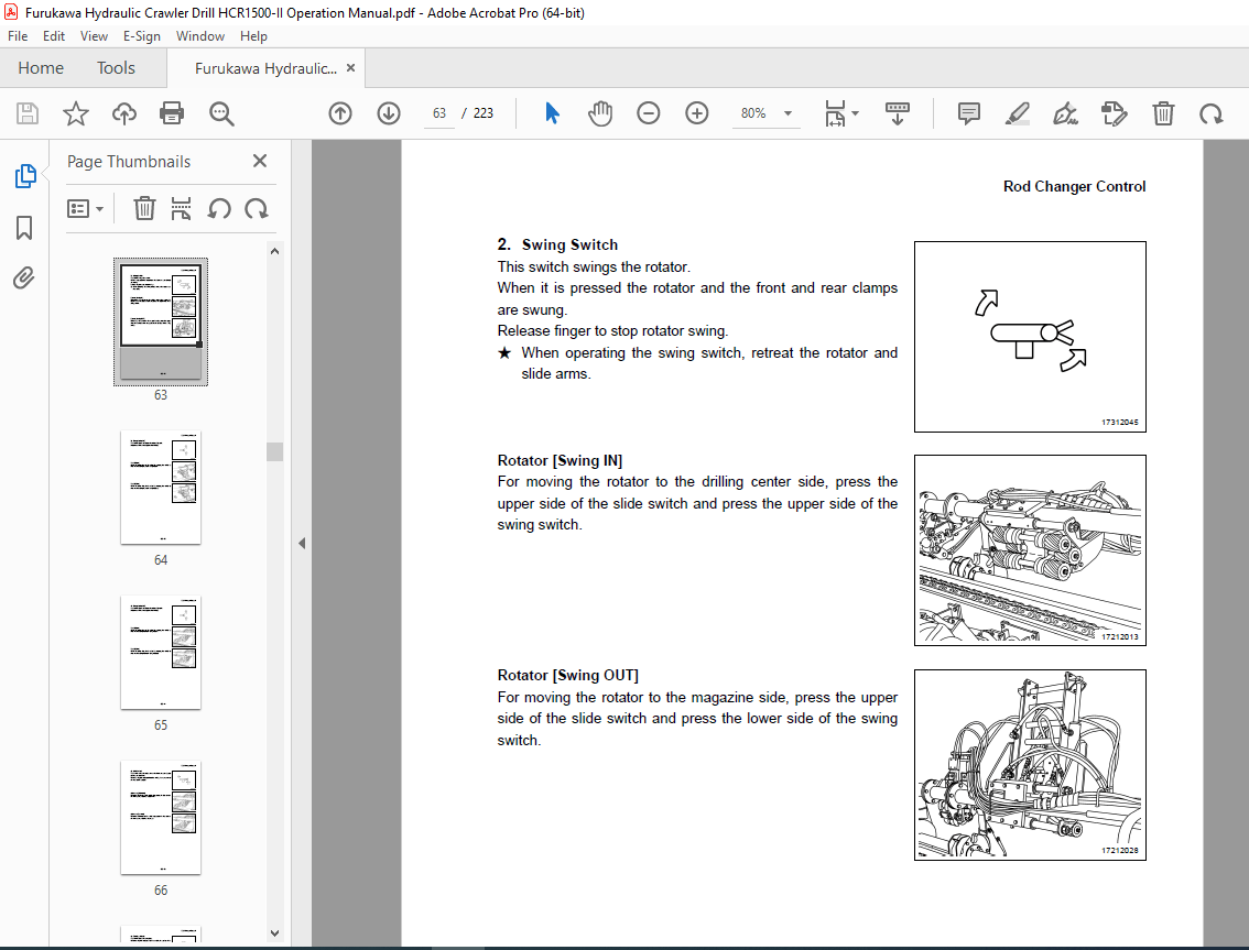 FURUKAWA HCR1500Ⅱ HYDRAULIC CRAWLER DRILL Operation Manual PDF DOWNLOAD