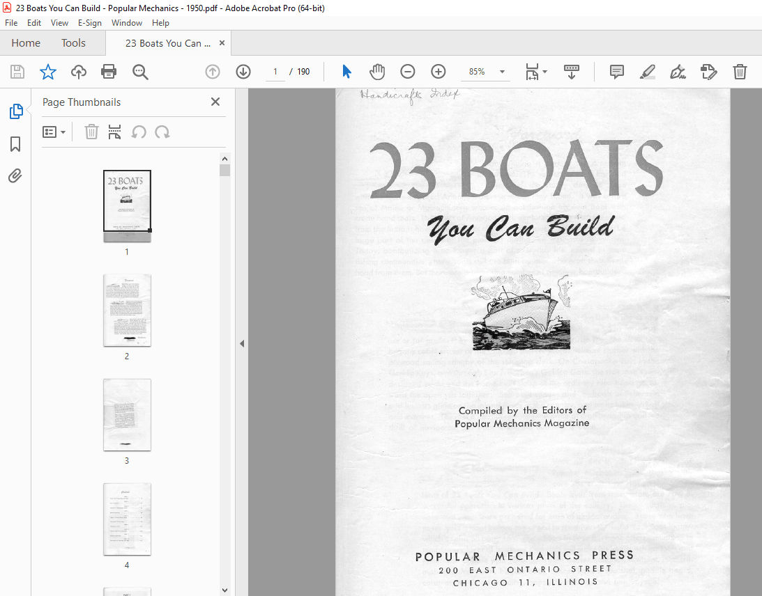 23 Boats You Can Build Popular Mechanics Magazine 1950 - PDF DOWNLOAD