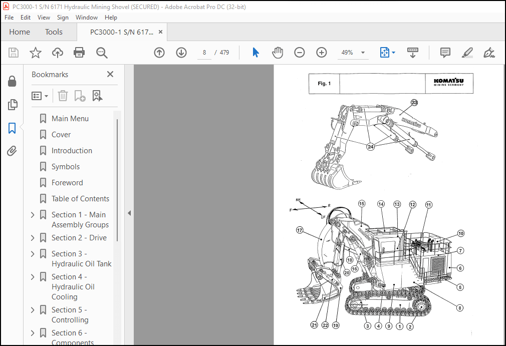 Komatsu PC3000-1 Hydraulic Mining Shovel Shop Manual SMPC30006171 – PDF ...