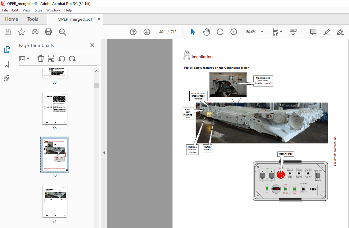 Cat Bucyrus 25M0 Continuous Miner Operation Manual A6474X360 - PDF DOWNLOAD