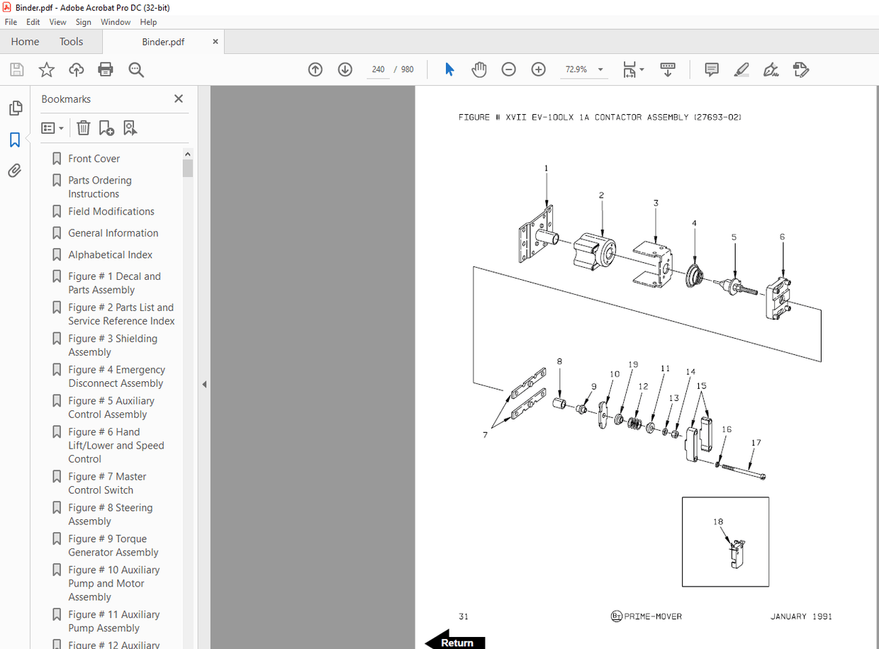 BT Forklift RR-34B Reach Truck Parts Manual – PDF DOWNLOAD