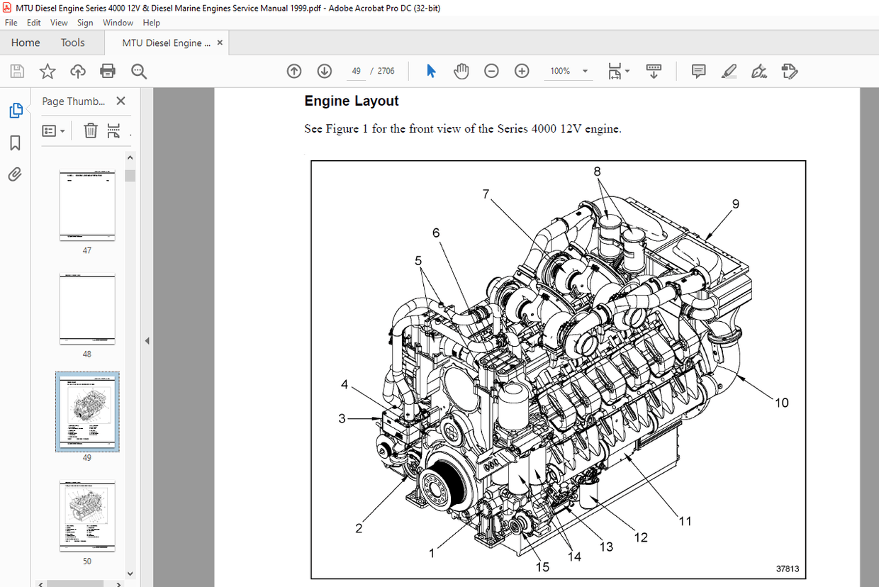 MTU DDC Series 4000 12V 16V Diesel & Diesel Marine Diesel Engines ...