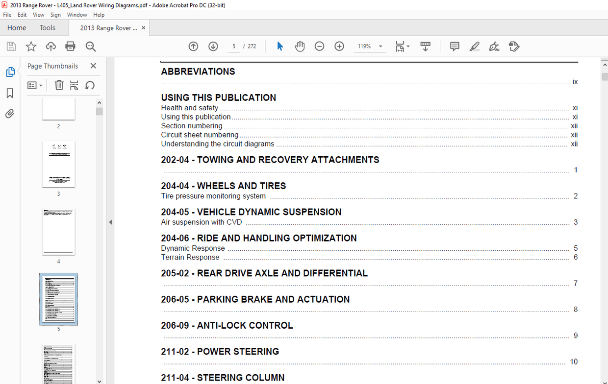 2013 Land Rover RANGE ROVER (LHD)L405 Electrical Wiring Diagrams Manual ...